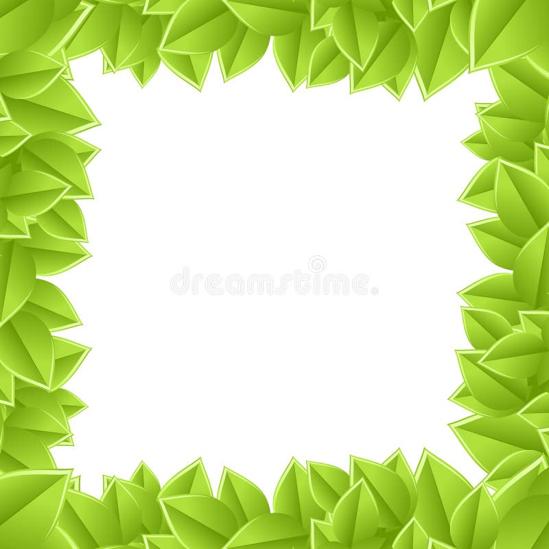 Plant Frame on a White Background Stock Vector - Illustration of tree ...