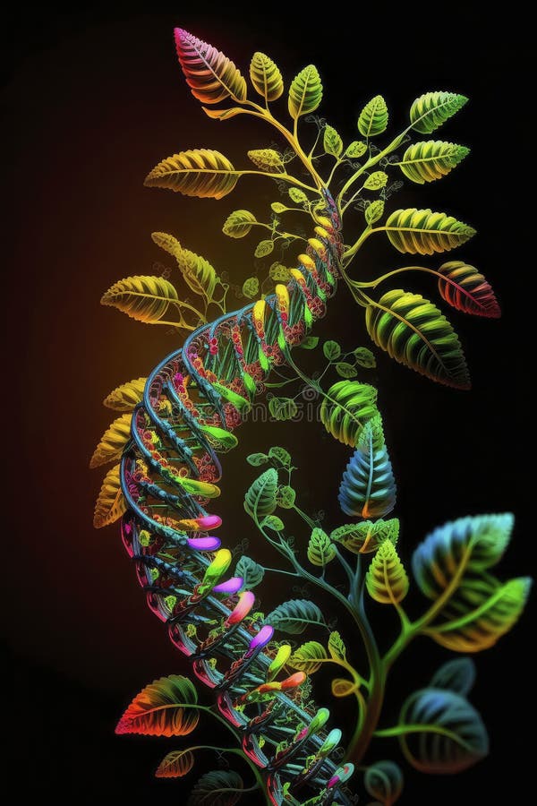 Plant Gene from Herbs and Leaves. Stock Image - Image of cell ...