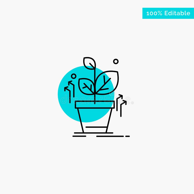 Plant, Grow, Grown, Success Turquoise Highlight Circle Point Vector ...