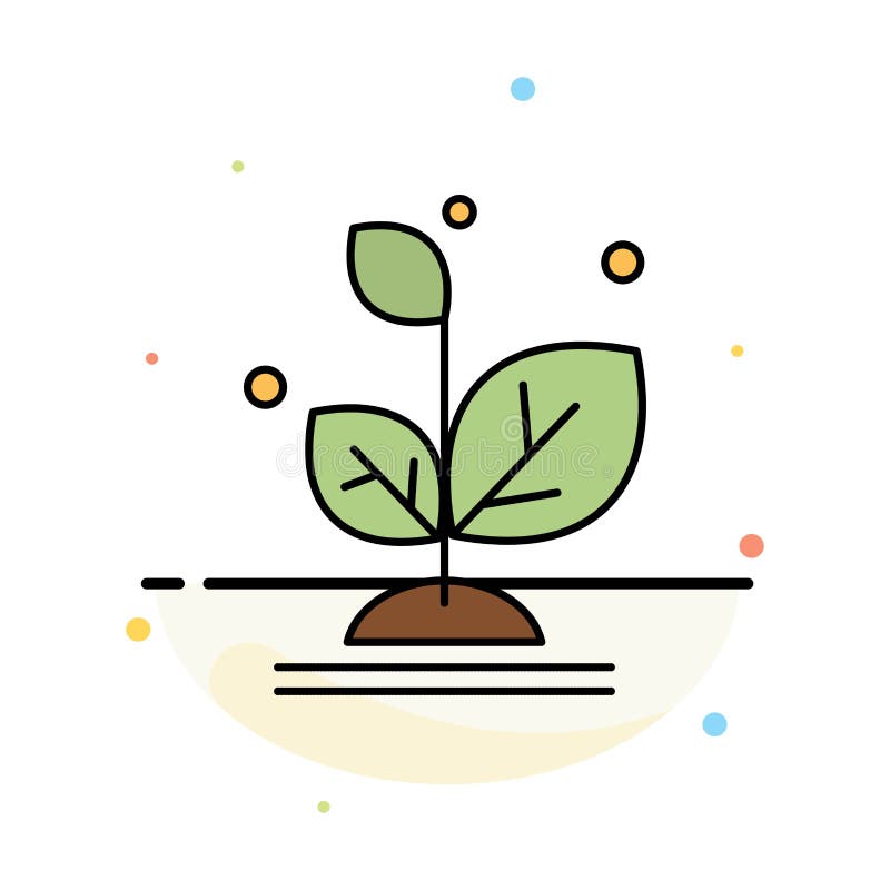 Plant, Grow, Growth, Success Abstract Flat Color Icon Template Stock ...