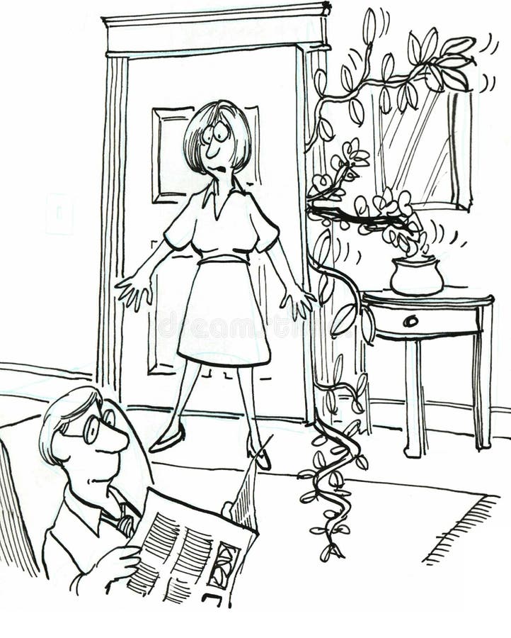 Plant stock illustration. Illustration of takeover, woman - 36996788