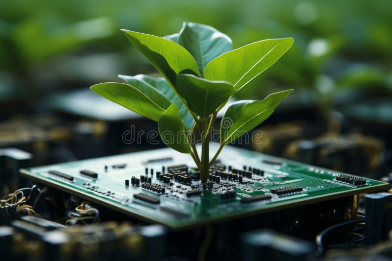 Plant Growing from Processor Grow Nature Computer Hardware Ecology ...