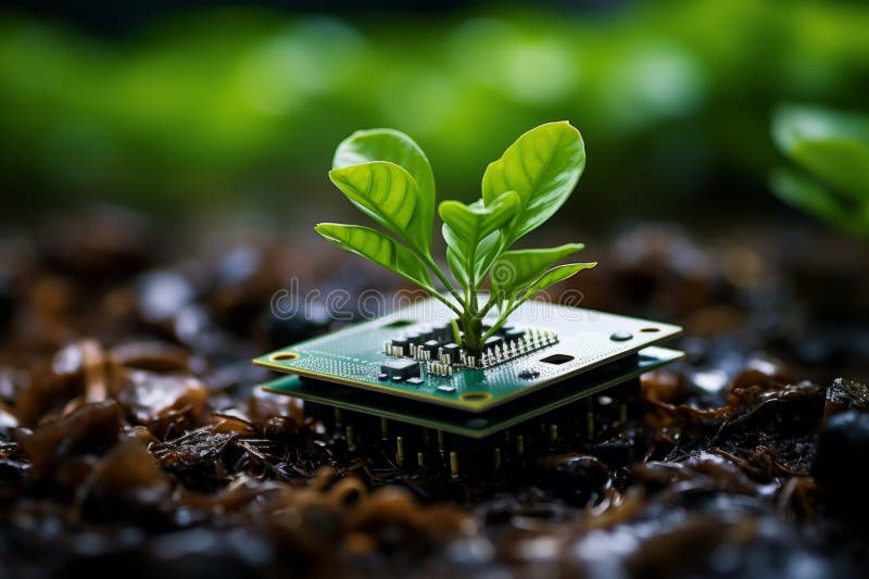 Plant Growing from Processor Grow Nature Computer Hardware Ecology ...