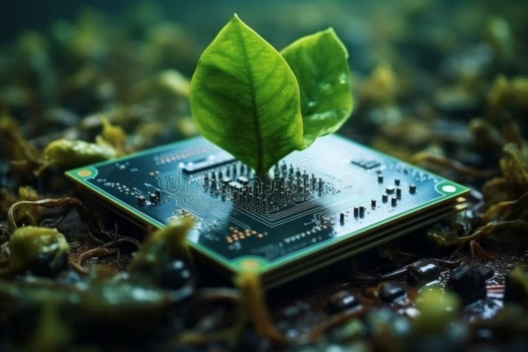 Plant Growing from Processor Grow Nature Computer Hardware Ecology ...