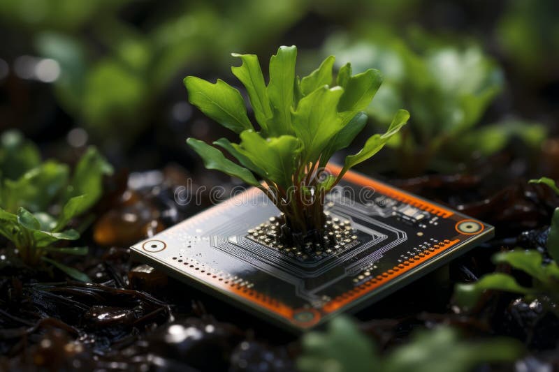 Plant Growing from Processor Grow Nature Computer Hardware Ecology ...