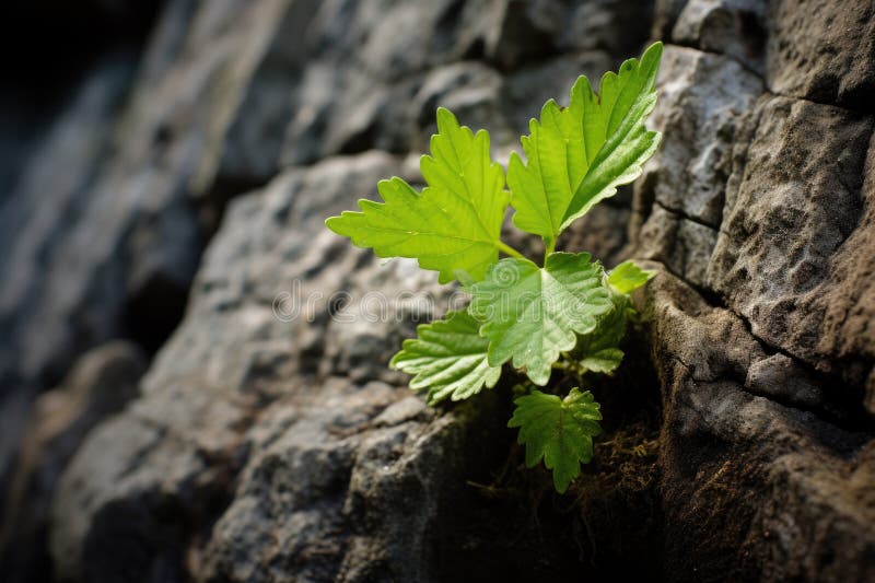 Plant Growing Pocket Rock Stock Photos - Free & Royalty-Free Stock ...
