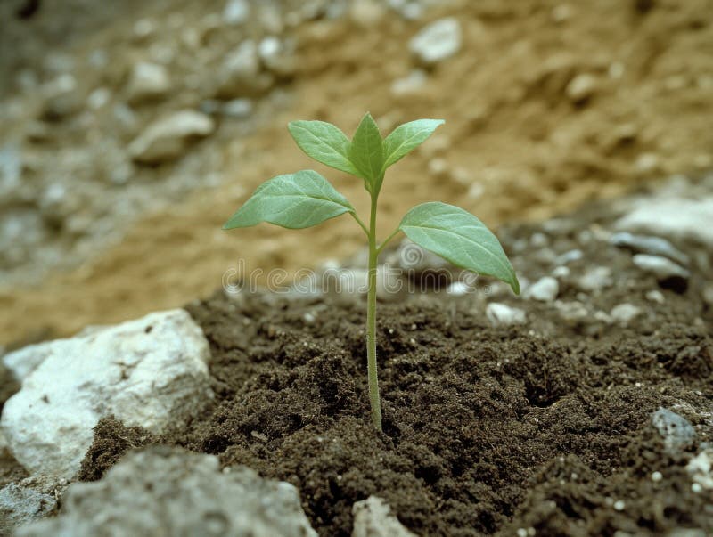 Plant Growth Amidst Harsh Environment Stock Image - Image of harsh ...