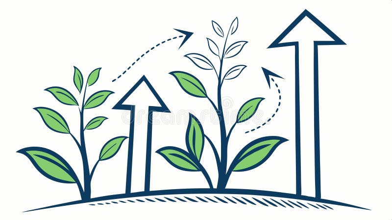 Plant Growth Arrows Vector, Business Growth, Progress and Development ...