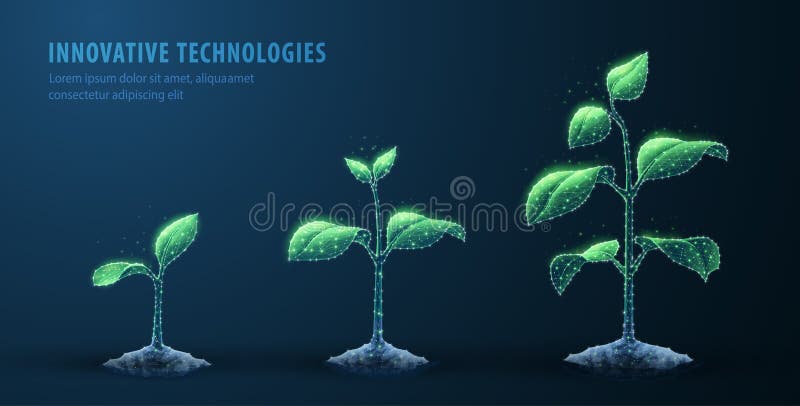 Plant Growth Digital Vector Illustration. Sprout Future, Agriculture ...