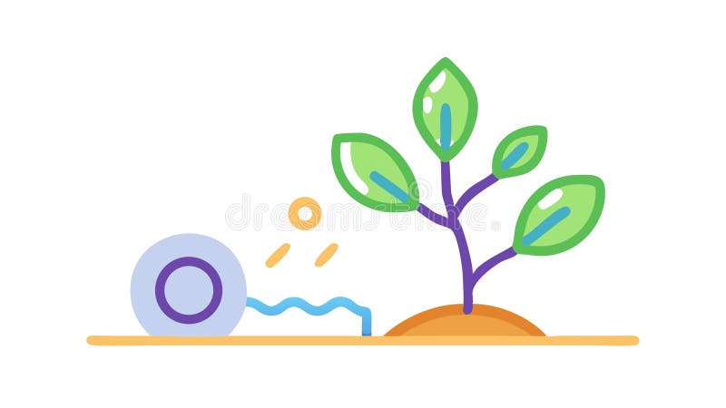 Plant Growth and Technological Progress Illustration, Vector Design ...