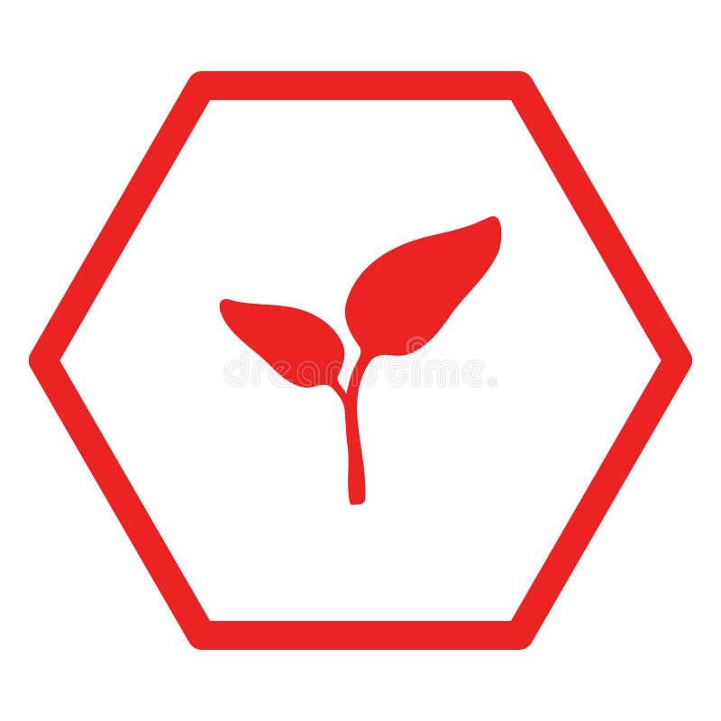 Plant and hexagon stock vector. Illustration of hexagonal - 191395066