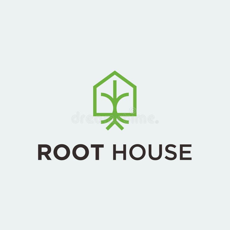 Plant House Logo Design Vector Illustration Stock Vector - Illustration ...