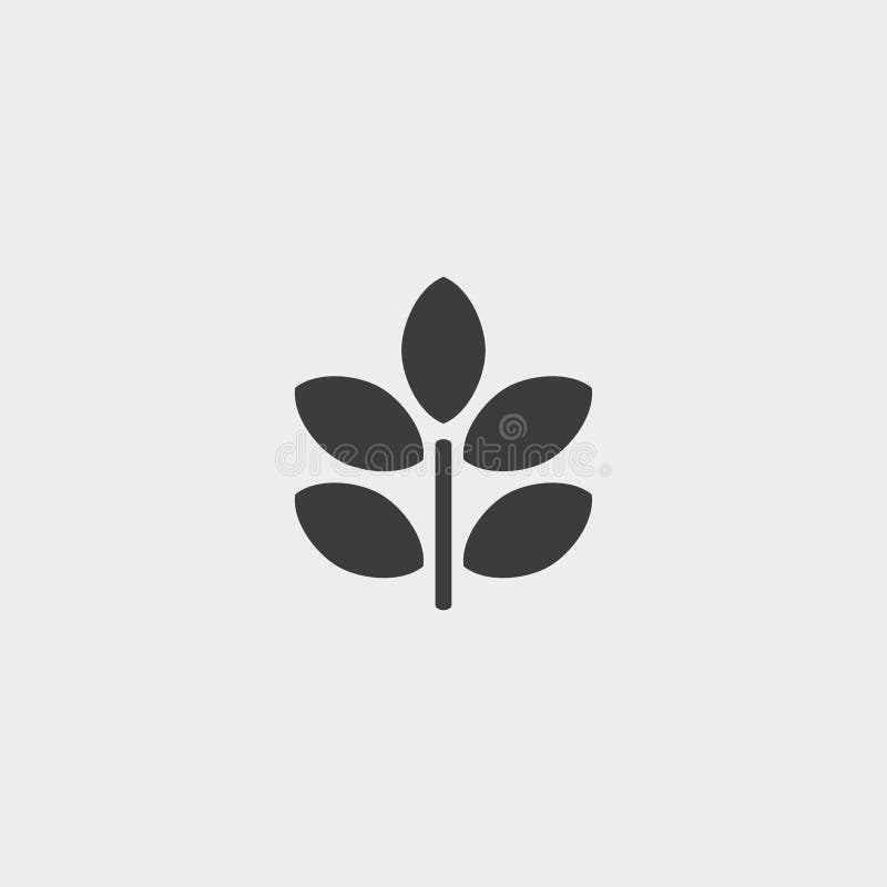 Plant Icon in a Flat Design in Black Color. Vector Illustration Eps10 ...