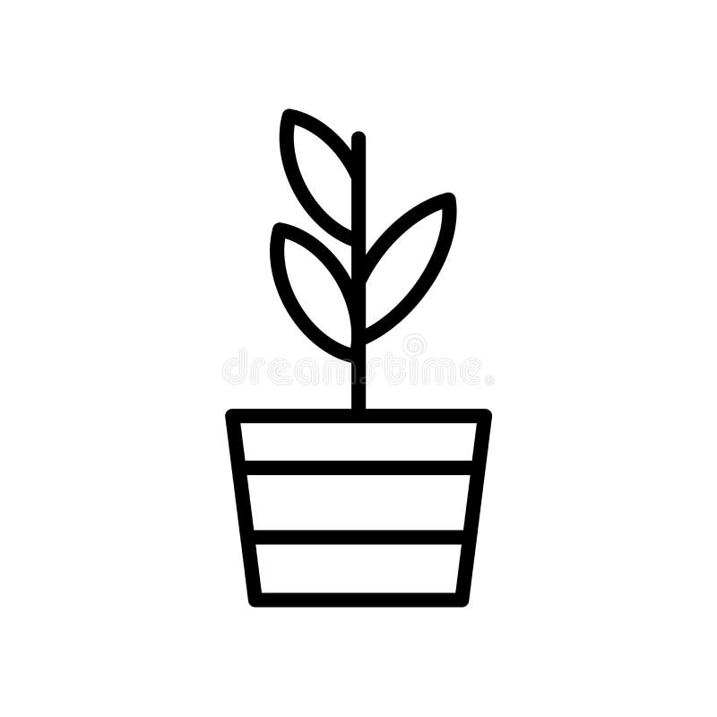 Plant Icon Vector Isolated on White Background, Plant Sign , Line or ...