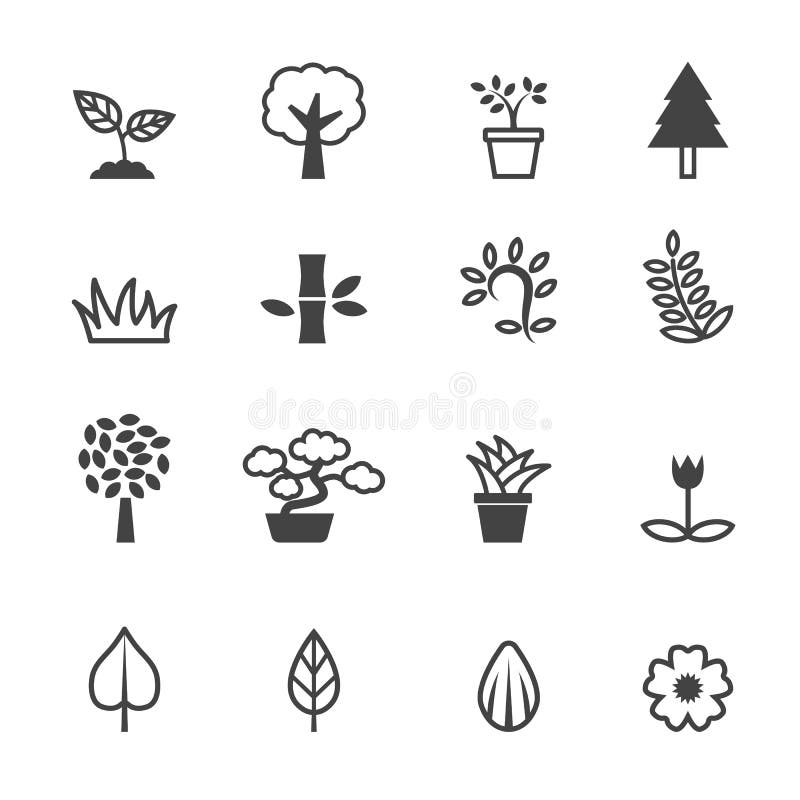 Plant icons stock vector. Illustration of bamboo, environmental - 55210397