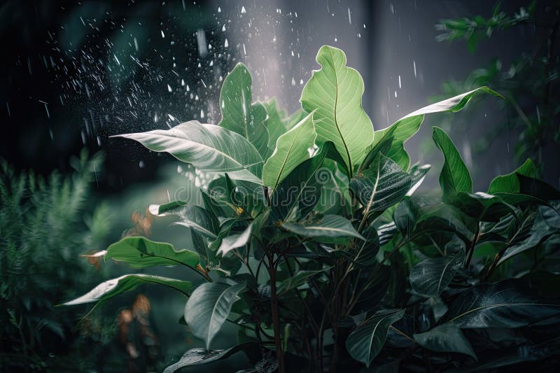 Plant Leaf Explosion in the Midst of a Thunderstorm, with Lightning ...