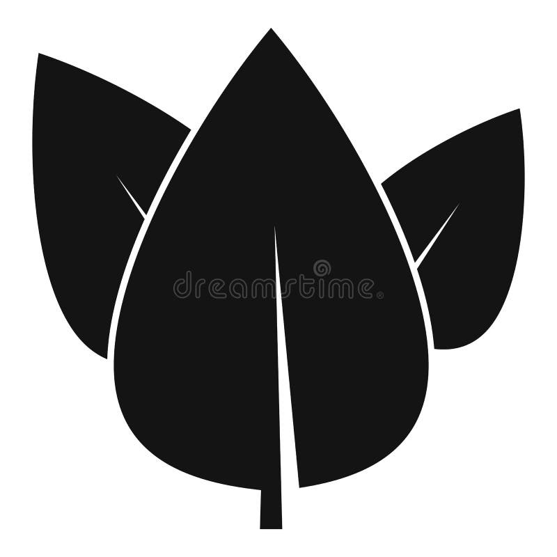 Plant Leaf Herb Icon, Simple Style Stock Vector - Illustration of ...