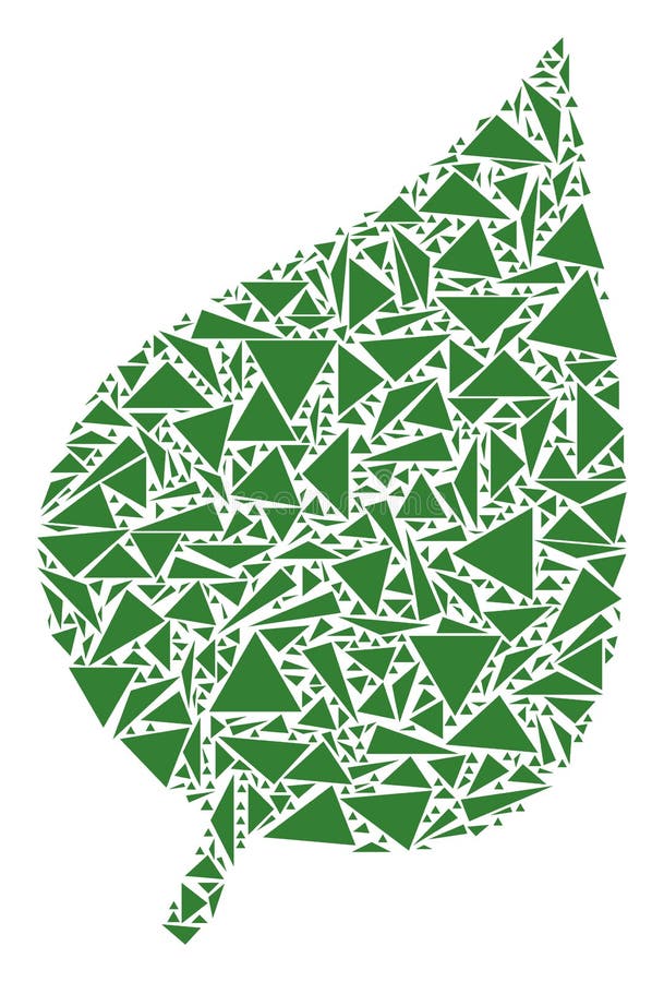 Plant Leaf Mosaic of Triangles Stock Vector - Illustration of ...