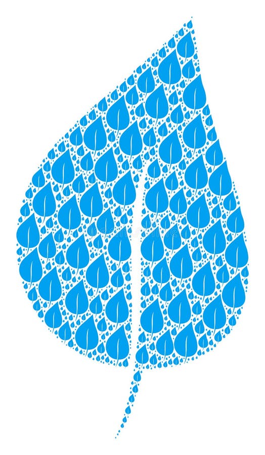 Plant Leaf Recursive Collage of Itself Icons Stock Vector ...