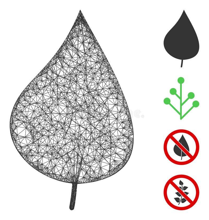 Plant Leaf Web Vector Mesh Illustration Stock Illustration ...
