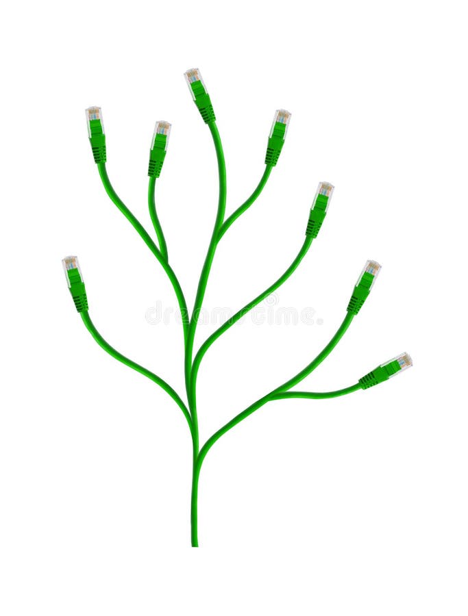 Plant Made of Computer Cable Stock Photo - Image of cable, energy: 79088474