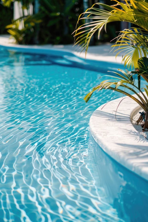 A Plant in the Middle of a Pool. Suitable for Home Decor or Landscaping ...