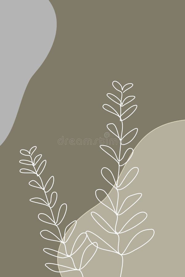 Plant Minimal Line Art Drawing Vector Illustration Stock Vector ...