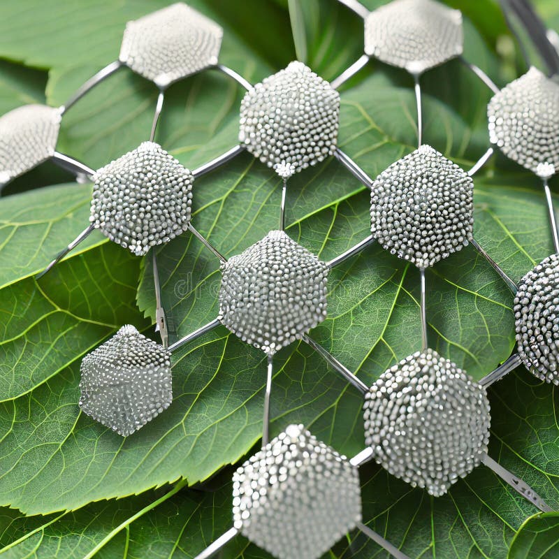 Plant Nanobionics . Metal Nano Structures on Surface of Leaf. Depth of ...
