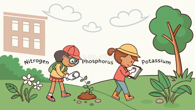 Plant Nutrient Study: Children Learning about Plant Nutrients in Garden ...