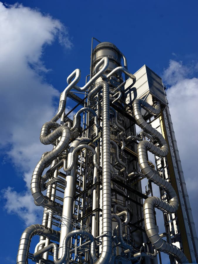 Factory pipes stock illustration. Illustration of pipes - 253073637