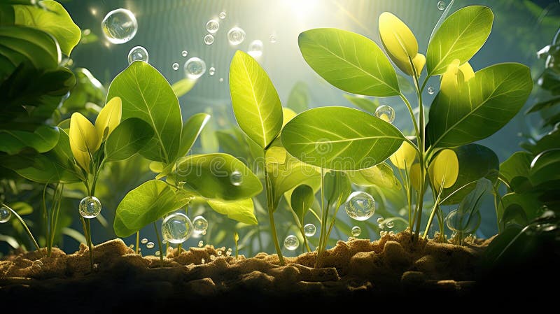 Plant oxygen atom stock illustration. Illustration of consumed - 318135601