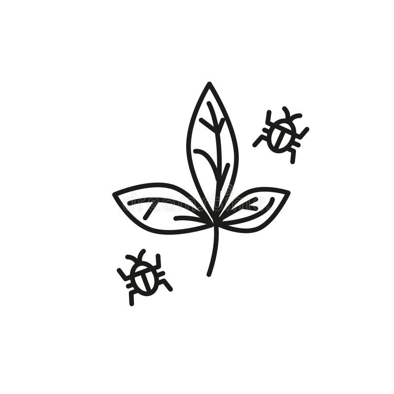 Plant Pests Icon Flat Line Symbol Set Stock Illustration - Illustration ...