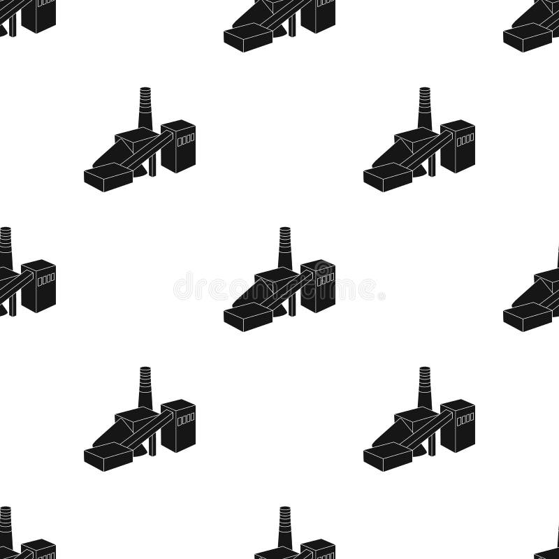 Plant at the Mine. Vector Drawing Stock Vector - Illustration of ...