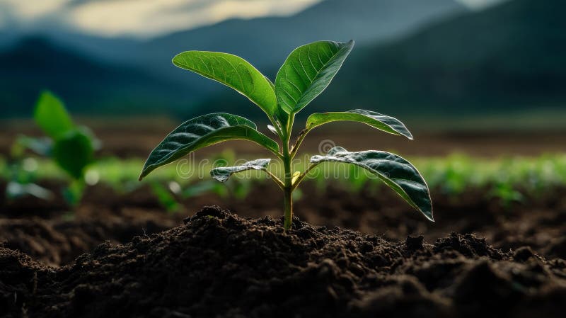 Plant on the Plantation on the Spring Farm Stock Illustration ...