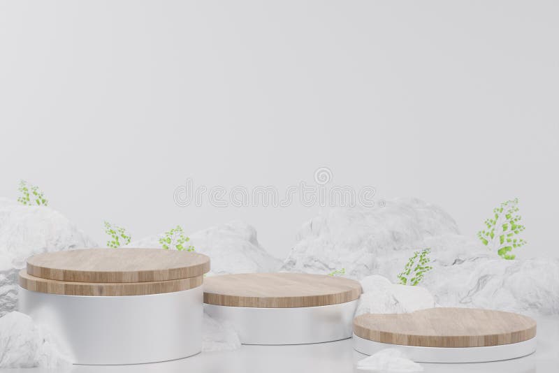 Plant podium set 22 stock illustration. Illustration of render - 261824615