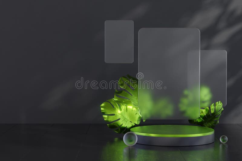 Plant podium set 16 stock illustration. Illustration of render - 261824597