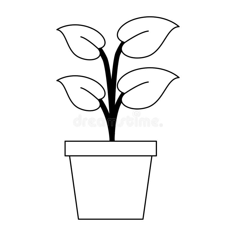 Plant pot cartoon isolated stock vector. Illustration of renewable ...