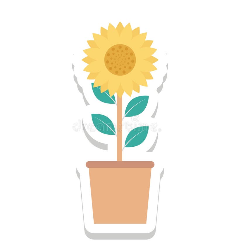 Plant, Pot Color Isolated Vector Icon Editable Stock Vector ...