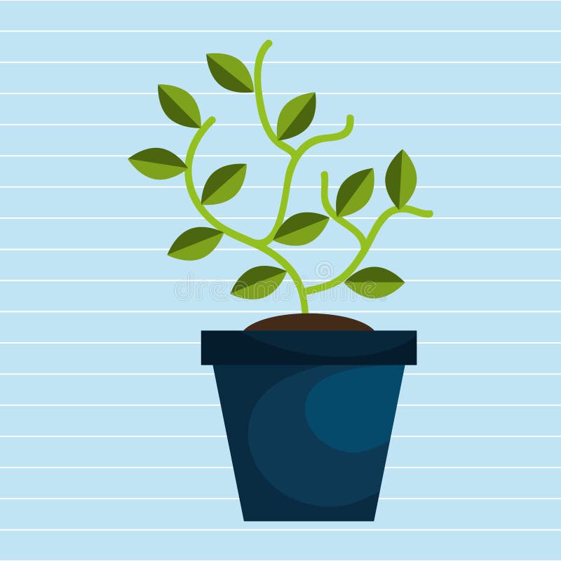 Plant pot design stock vector. Illustration of sign, view - 81099281