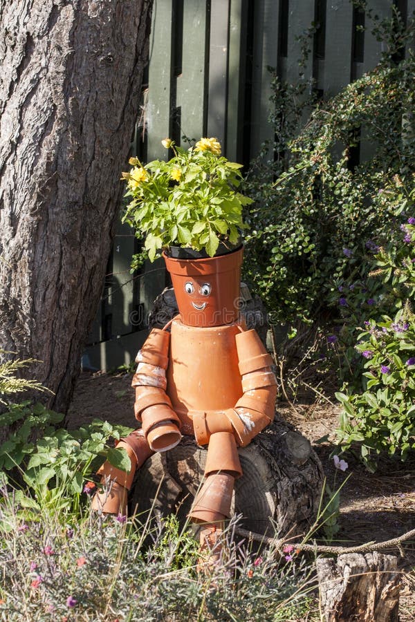Plant pot man stock photo. Image of eyes, smiling, sitting - 92298508