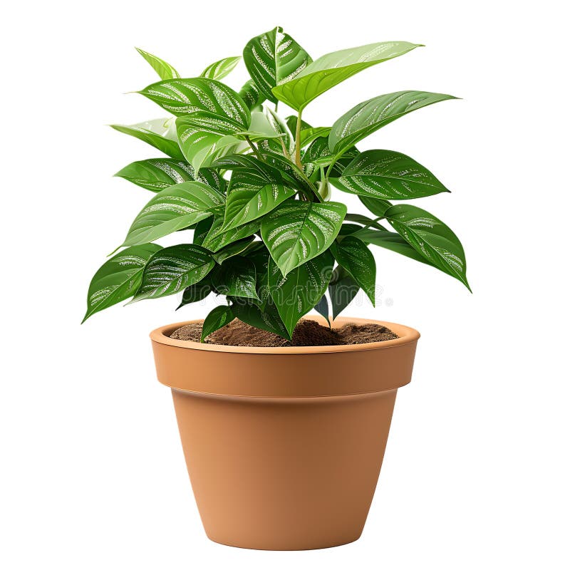 Plant in a Pot Over Transparent Background Stock Photo - Image of ...