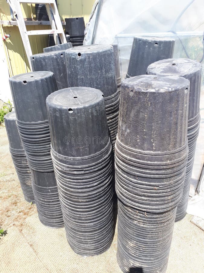 Plant pot stacks stock photo. Image of gardening, stacks - 255572194