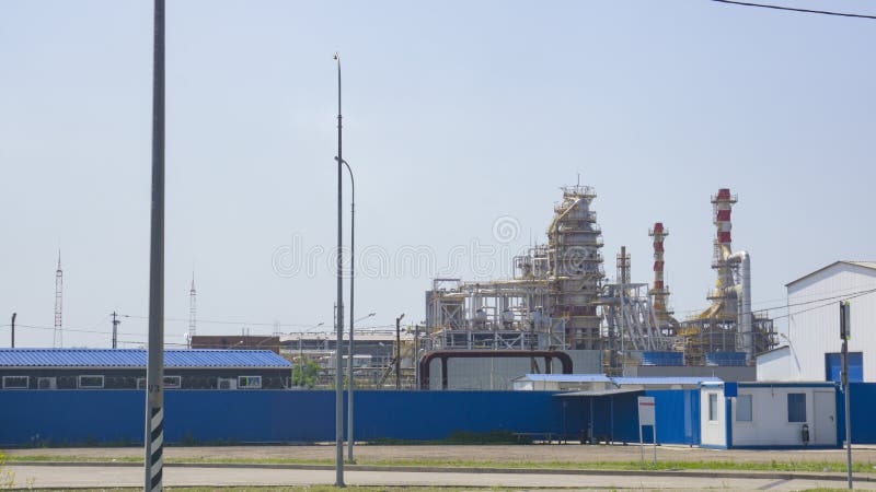 A Plant for the Processing of Crude Oil into Petroleum Products Stock ...