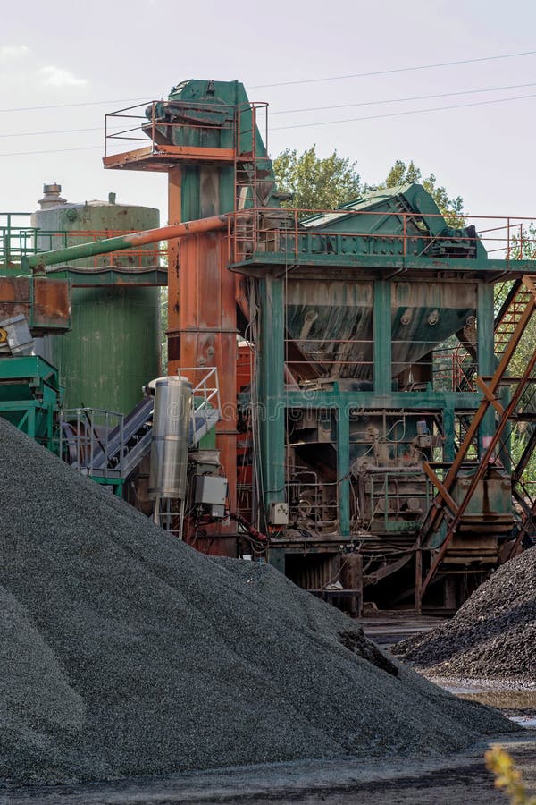 Plant for the Production of Asphalt and Bitumen Stock Image - Image of ...