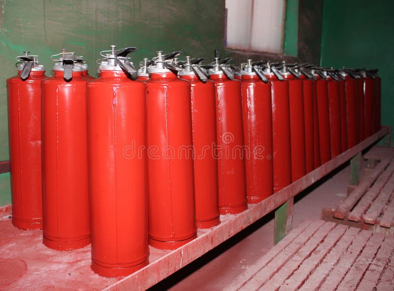 Plant for the Production of Fire Extinguishers Stock Image - Image of ...