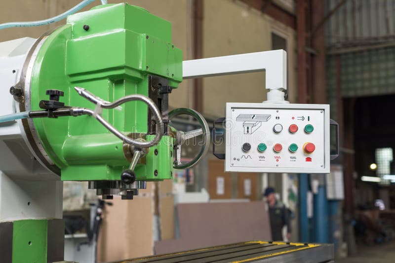 Mechanical Vertical Milling Machine. Stock Photo - Image of mechanic ...