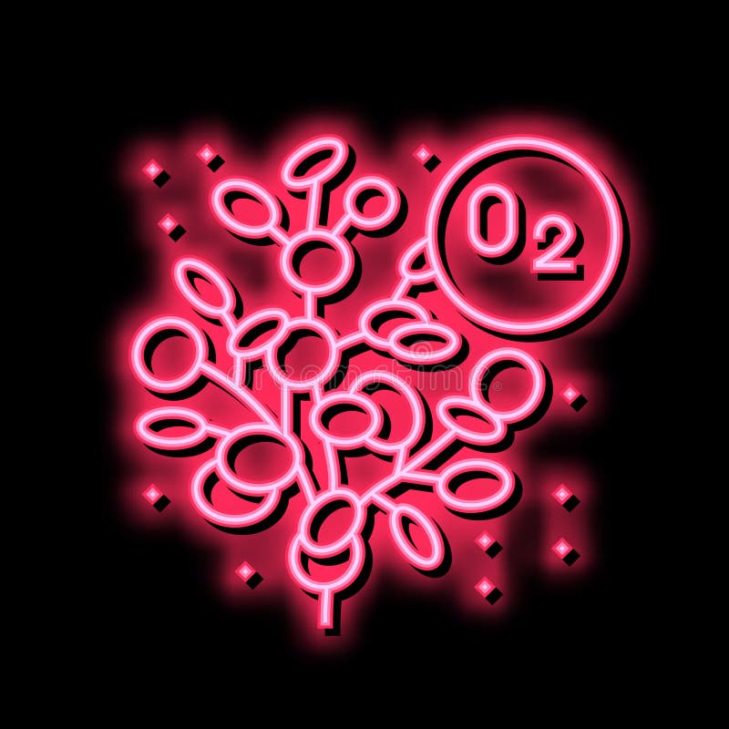 Plant Releasing Oxygen Neon Glow Icon Illustration Stock Vector ...