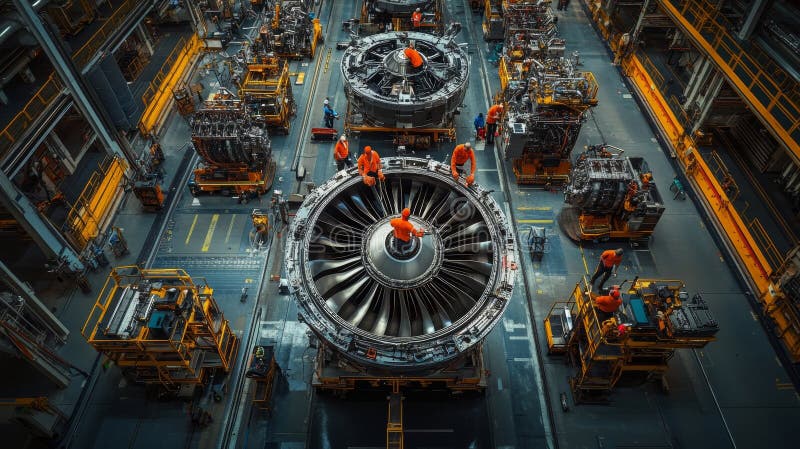 In the Plant S Assembly Shop, Mechanical Engineering Equipment is Under ...