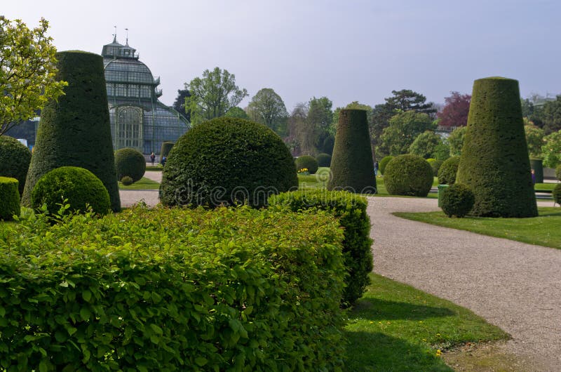 Plant Sculptures Inside Schenbrunn Park in Vienna Stock Photo - Image ...