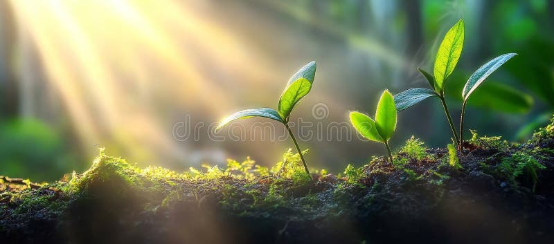 Plant Seedling Soaking Up Sunlight Stock Image - Image of life, seed ...